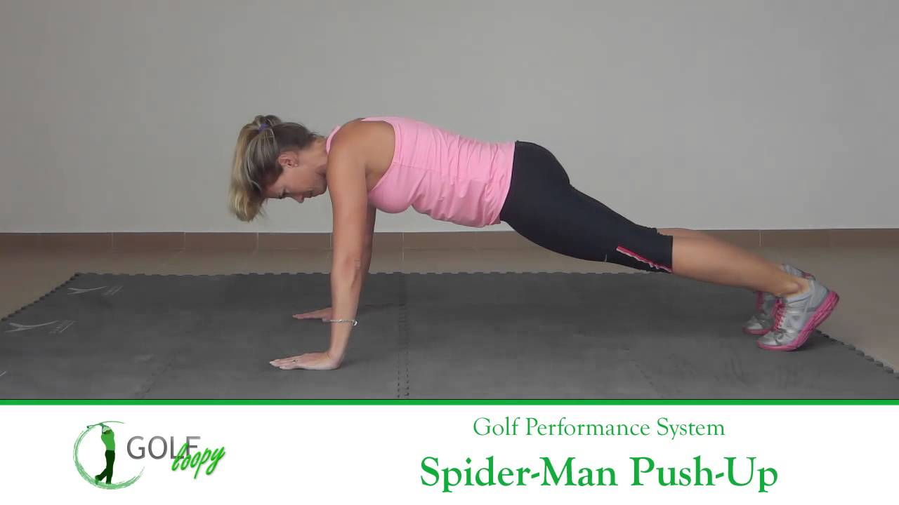 Golf Mobility Exercise - Spider-Man Push-Up - YouTube
