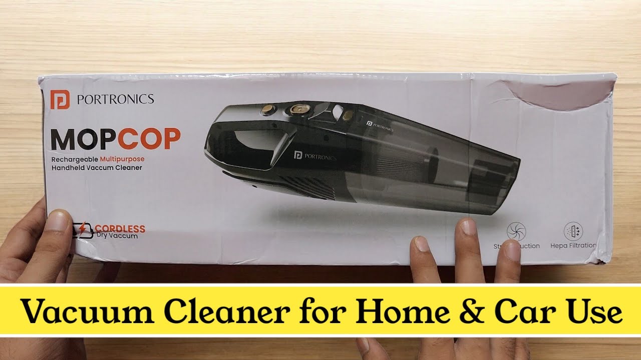 Portronics Mopcop Rechargeable Vacuum Cleaner Unboxing & Review | Best ...
