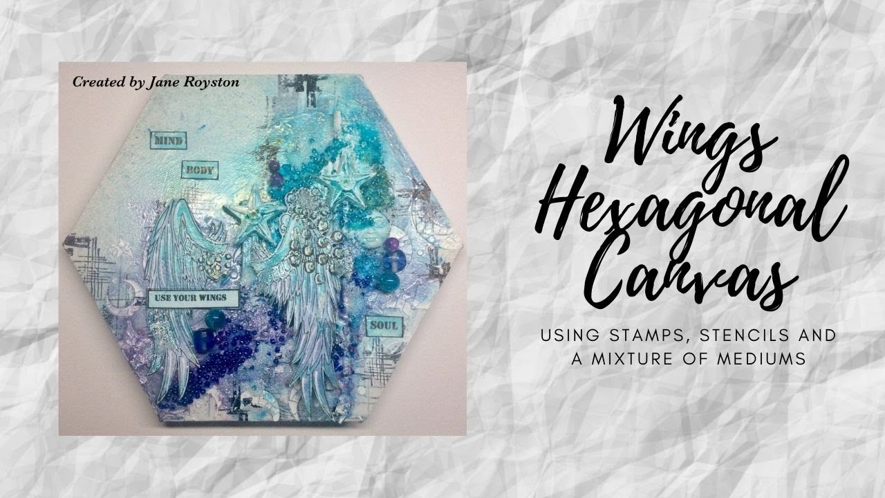Wings Hexagonal Canvas - Mixed Media - YouTube