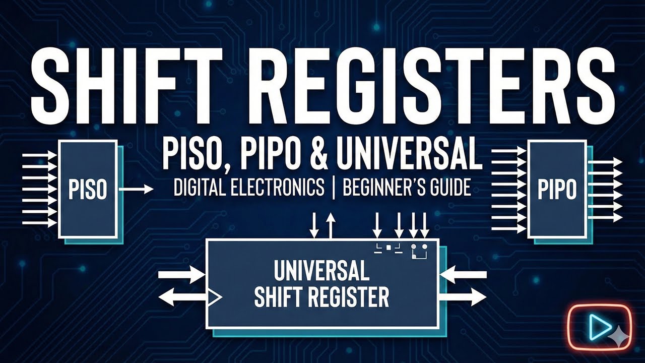 PISO, PIPO & Universal Shift Registers | Digital Electronics | Complete ...