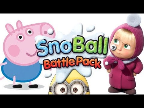 Kids SnoBall Battle Pack Surprises With Masha and George pig - Eggs and ...