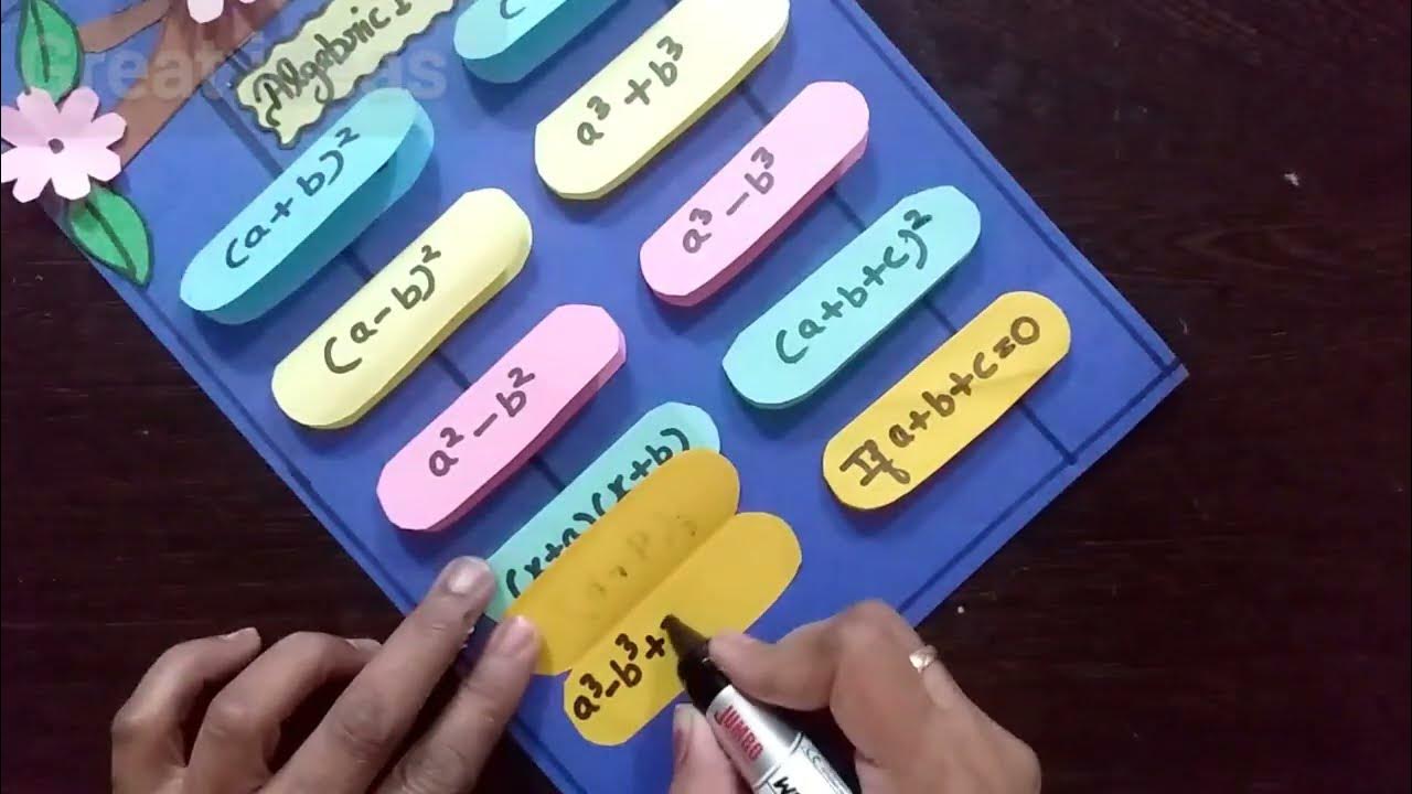 Algebraic identities chart |Algebraic identities project for class 8,9 ...