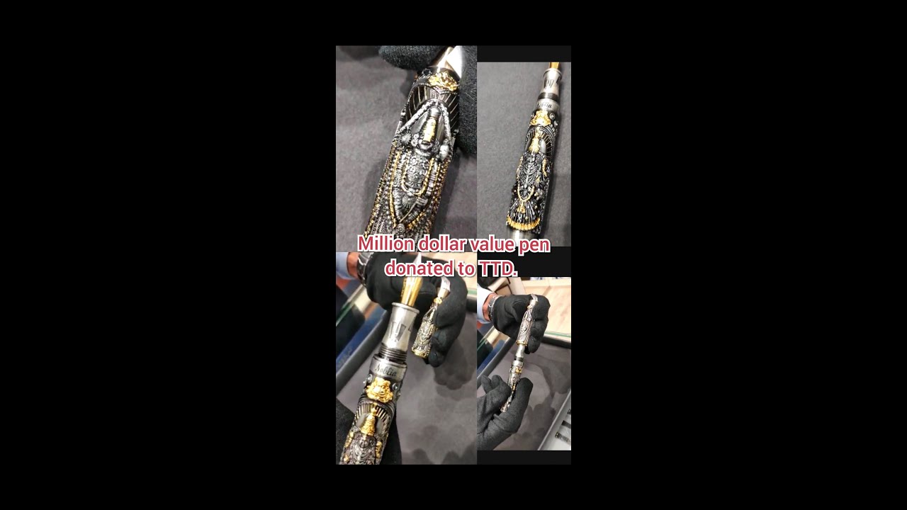 Million dollar pen donated to TTD. - YouTube