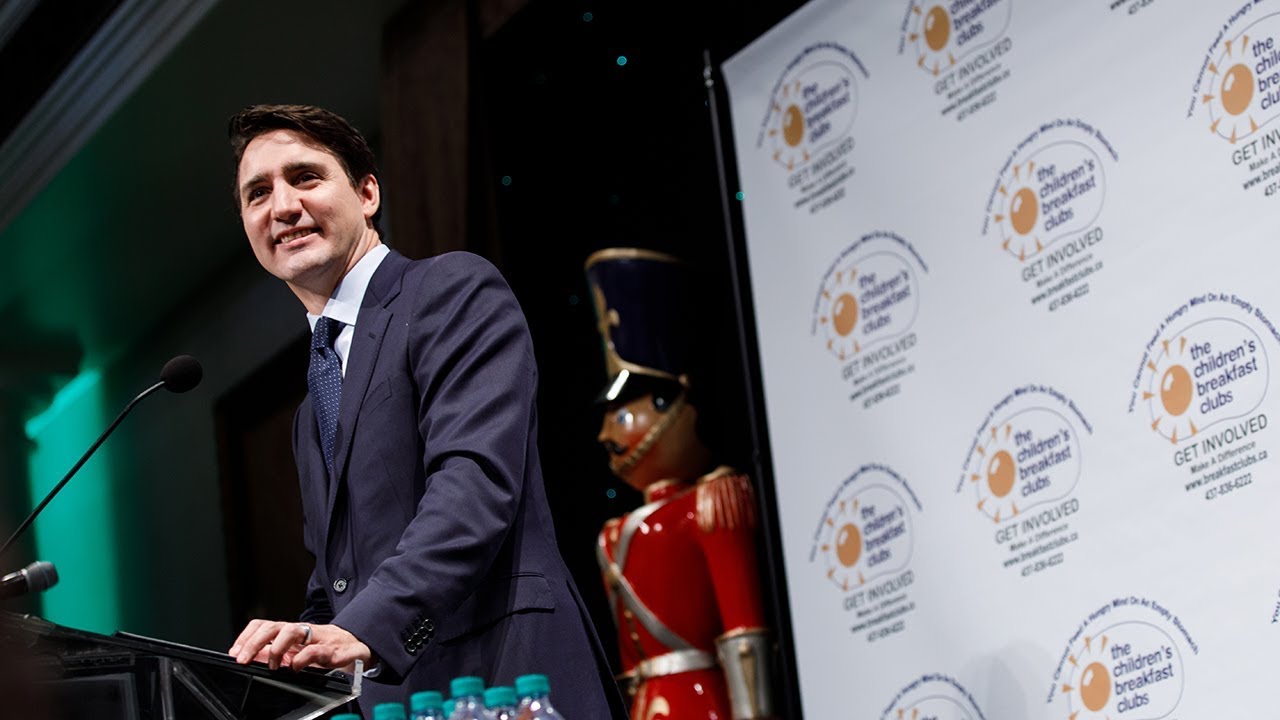 Prime Minister Trudeau delivers remarks at the Caring & Sharing ...