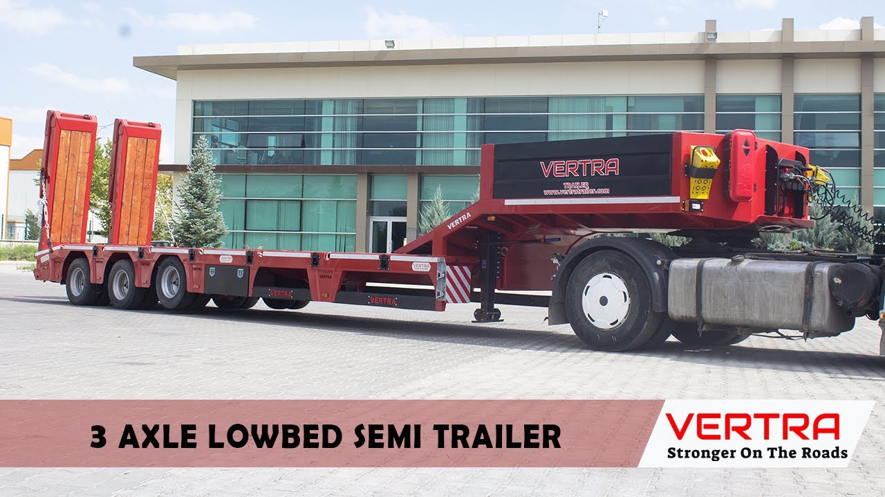 VERTRA 3 AXLE LOWBED SEMI TRAILER - YouTube