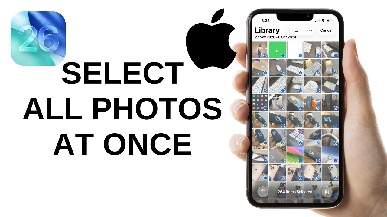 iOS 26: How to Select All Photos At Once on iPhone - YouTube