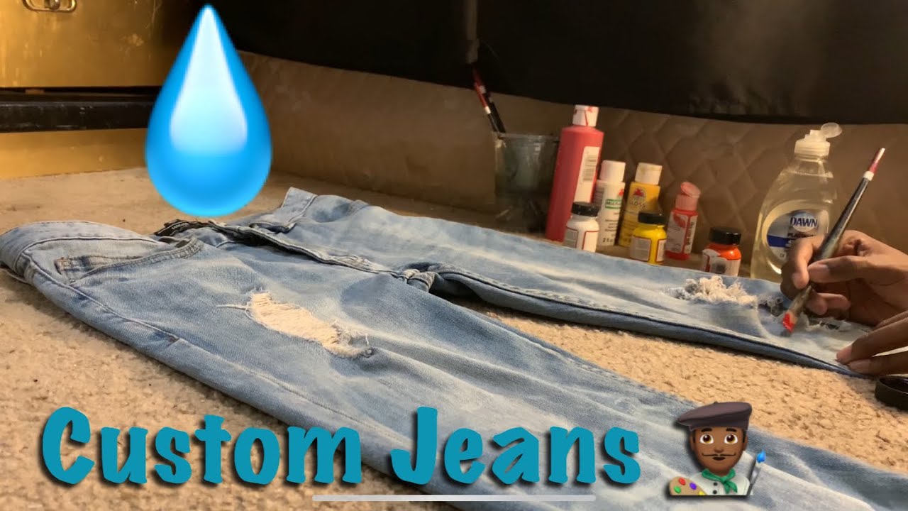 HOW TO MAKE STREETWEAR/DESIGNER JEANS 👖 ️|DIY - YouTube