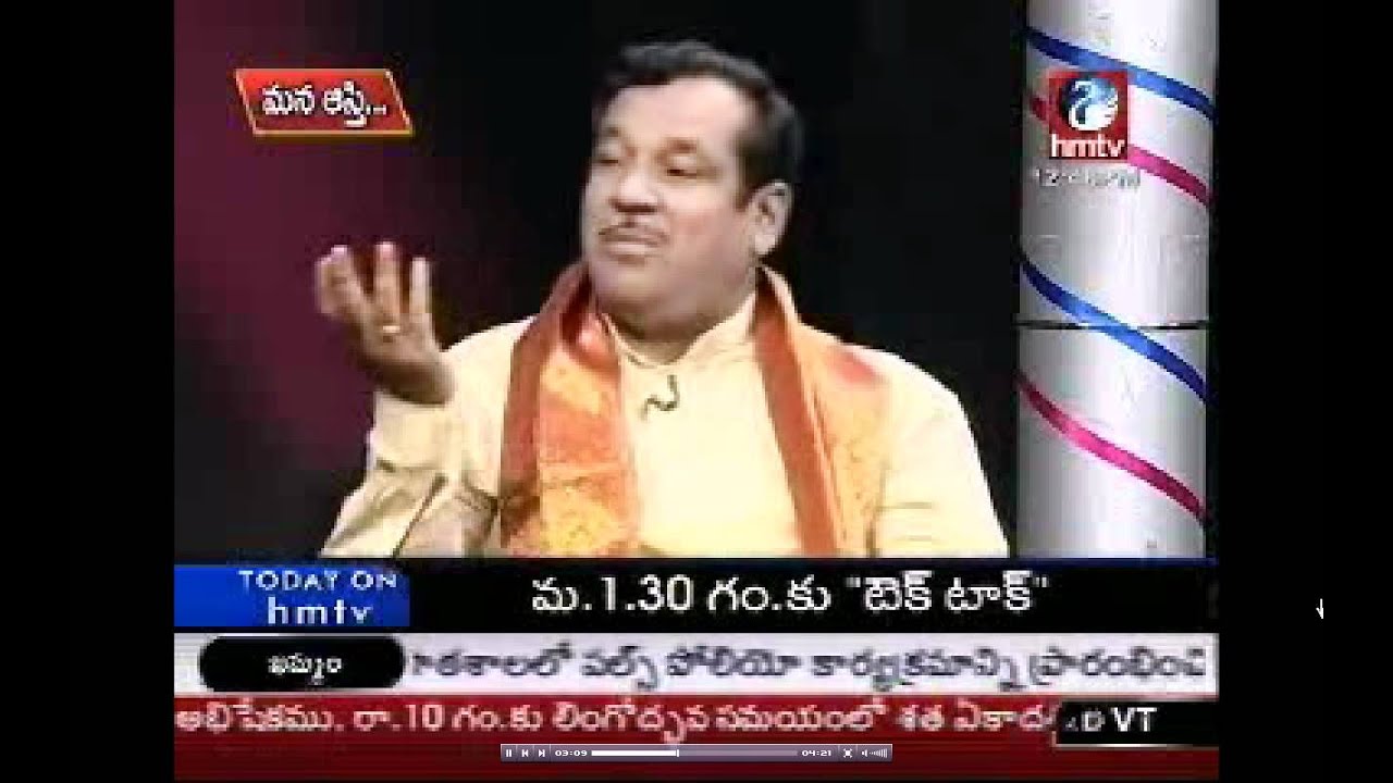 Interview on Avadhanam by Ashtavadhani Sri Narala Rama Reddy with HMTV ...
