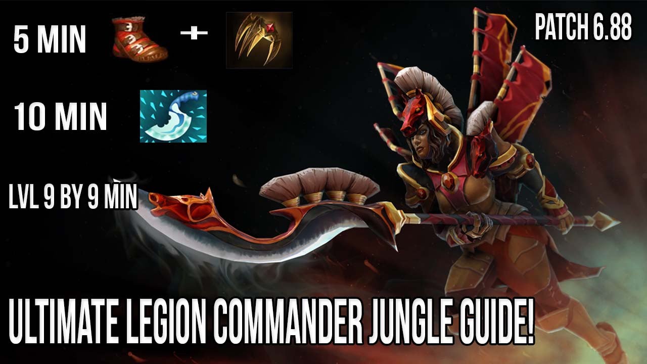Ultimate Legion Commander Jungle Guide! | Patch 6.88 | 10 min Blink ...