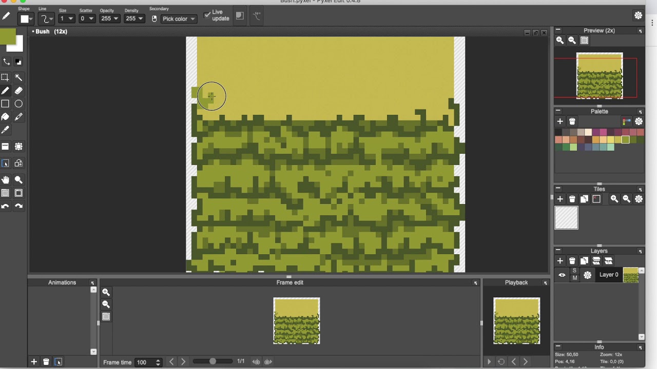 01 : Creating a Bush in Pixel Art Timelapse - YouTube