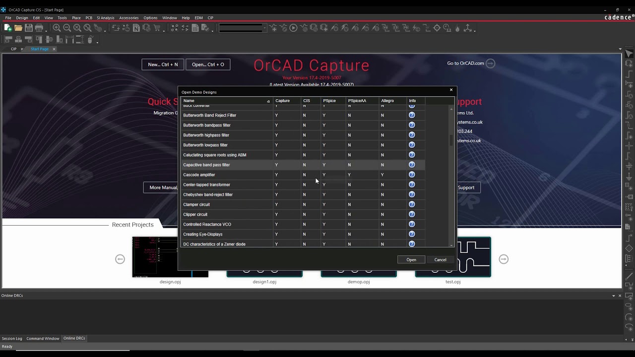 OrCAD Capture Default Demo Designs - YouTube