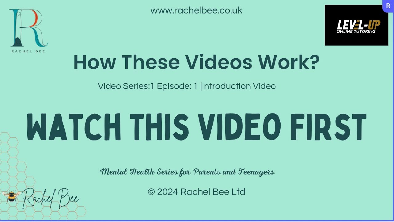 1 Rachel Bee | Mental Health | Introduction | How this videos works ...