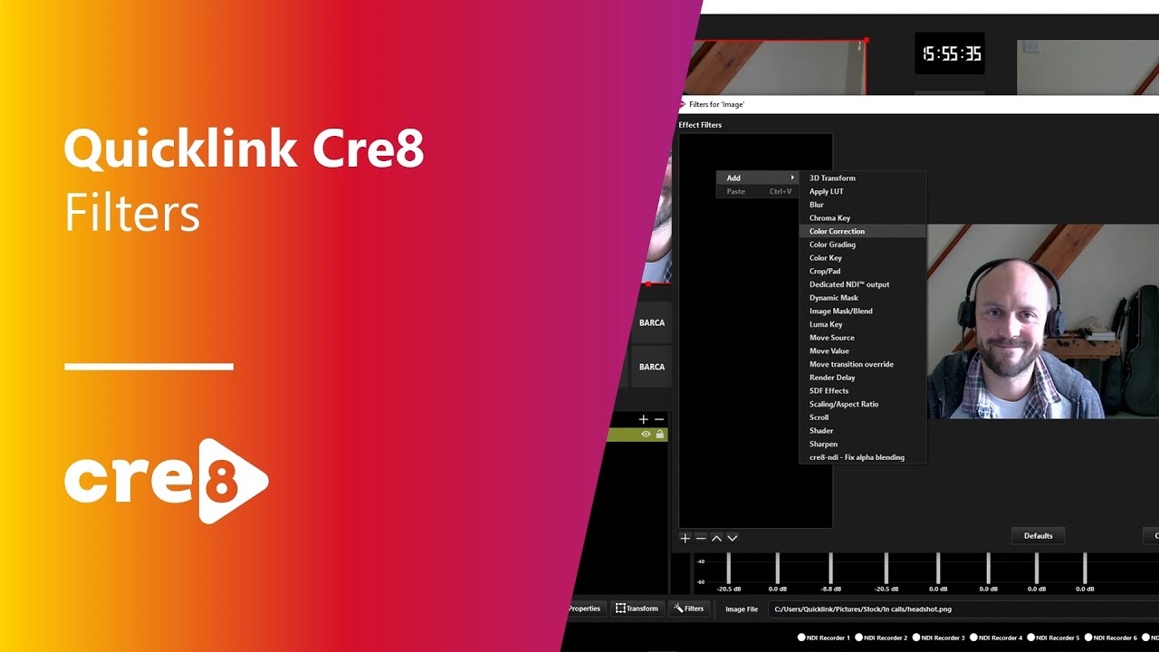 QuickLink StudioPro: Filters - YouTube