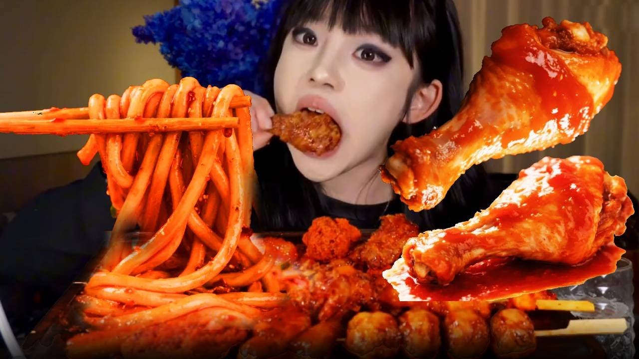 [Lamb ura] Sticky Powder Mouse Wrapped with Sauce | Red Spicy Cheese ...