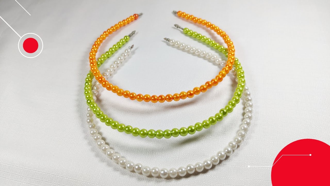 bando mutiara simpel /simple pearl headband - YouTube
