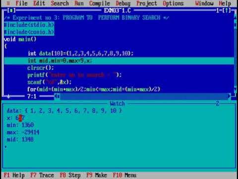 EX NO 03 BINARY SEARCH - YouTube