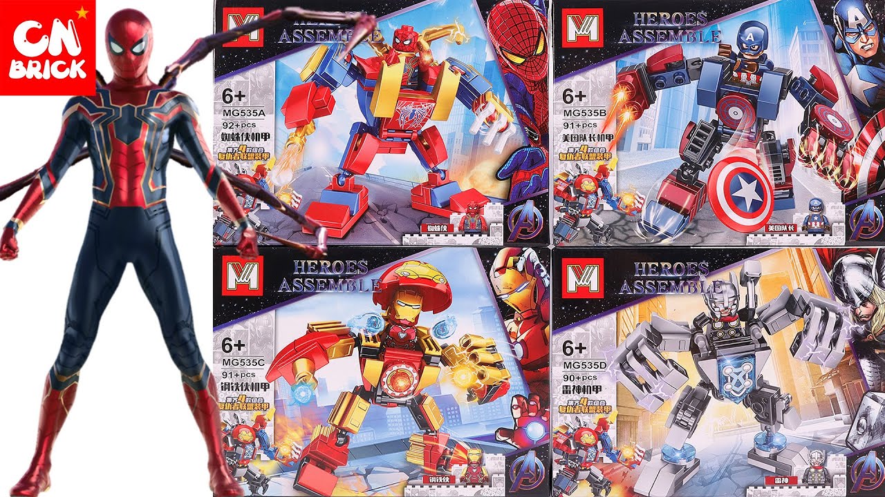 Unoffical LEGO MARVEL AVENGERS MECH ROBOT 4 IN 1 MG535 UNOFFICAL LEGO ...