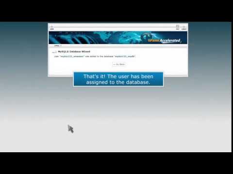 How to assign a user to a MySQL database in cPanel - YouTube