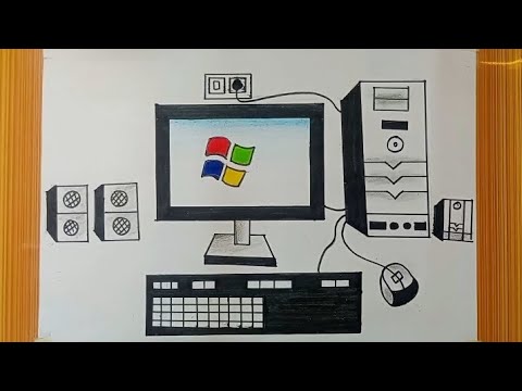Easy Monitor And Cpu,Mause and E.t.c Easy Drawing Idea For ...
