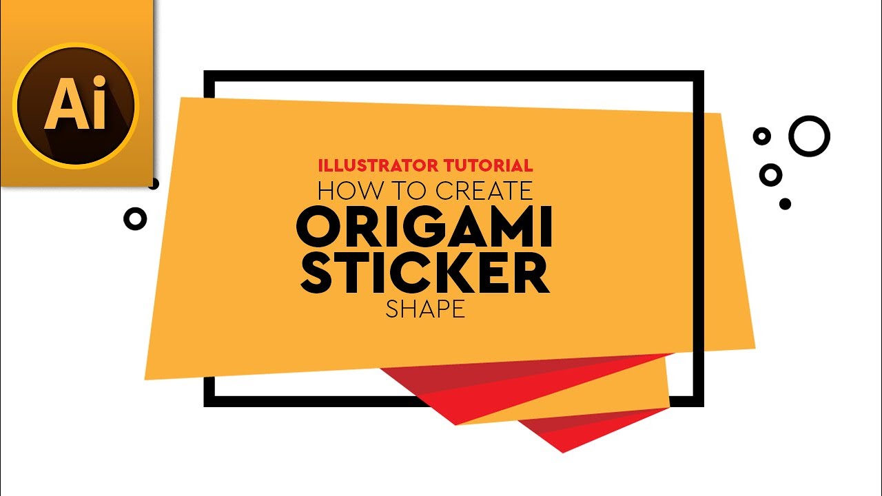 How to Create Vector Origami Sticker Design in Adobe Illustrator - YouTube