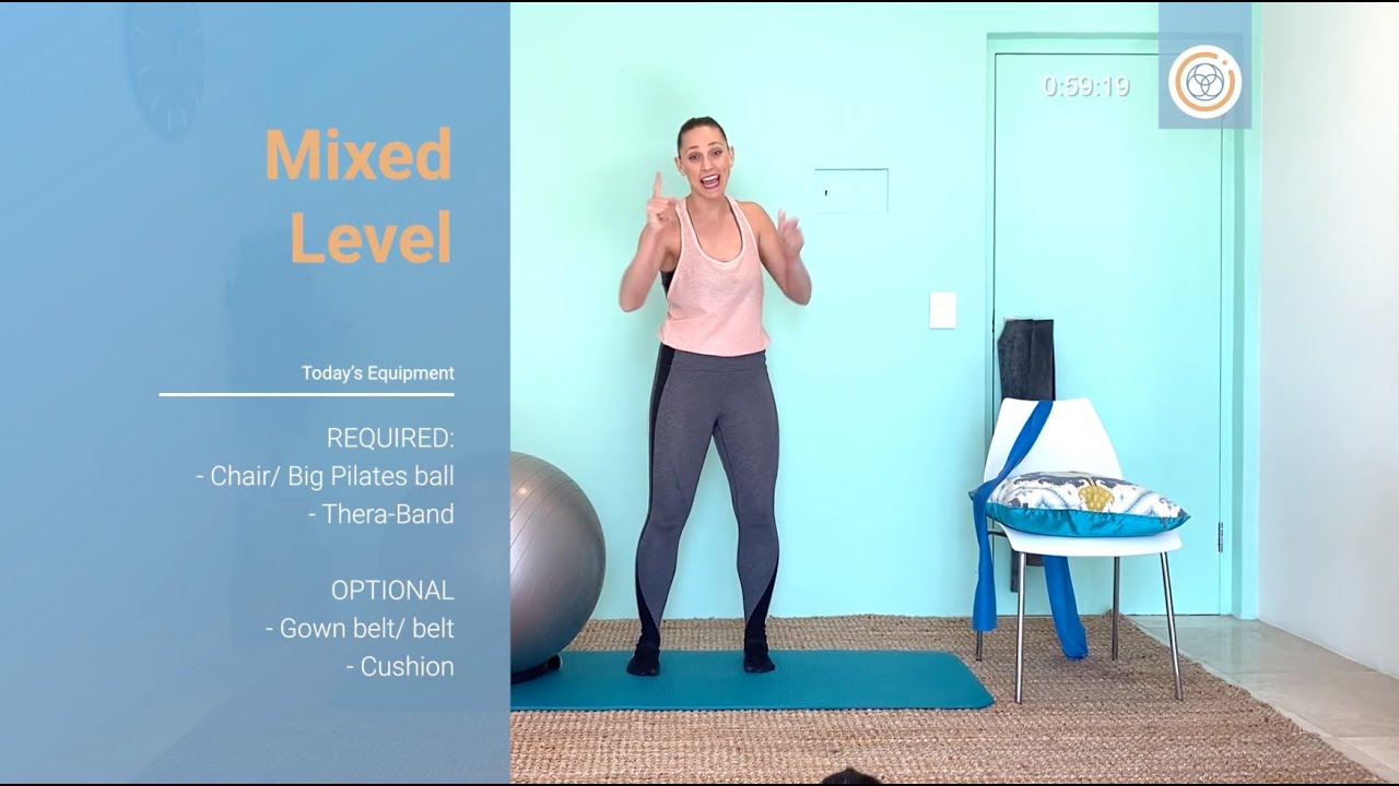 MIXED LEVEL PILATES MAT - 1 HOUR (Video 28) - YouTube
