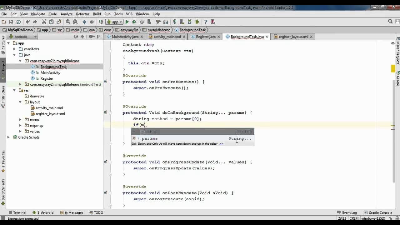 Android MySQL 02 Add data into MySQL Database - YouTube