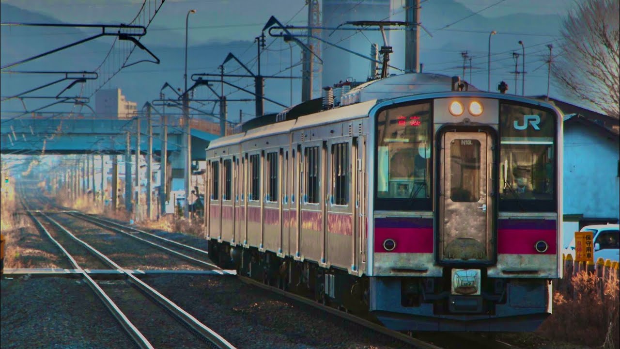 奥羽本線701系0番台秋ｱｷN13編成普通青森行き667M 撫牛子到着 撮影日:2023/04/02 - YouTube