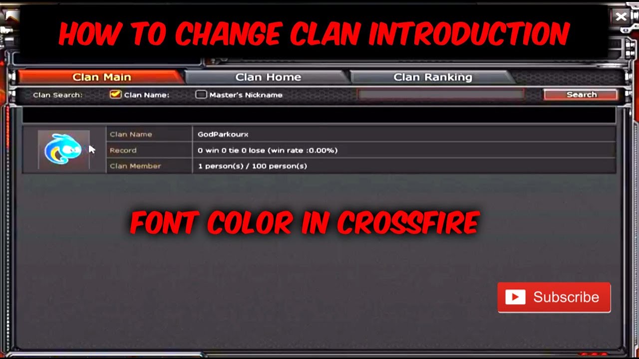 CROSSFIRE CLAN INTRODUCTION FONT COLOR 2022 [CFPH] - YouTube