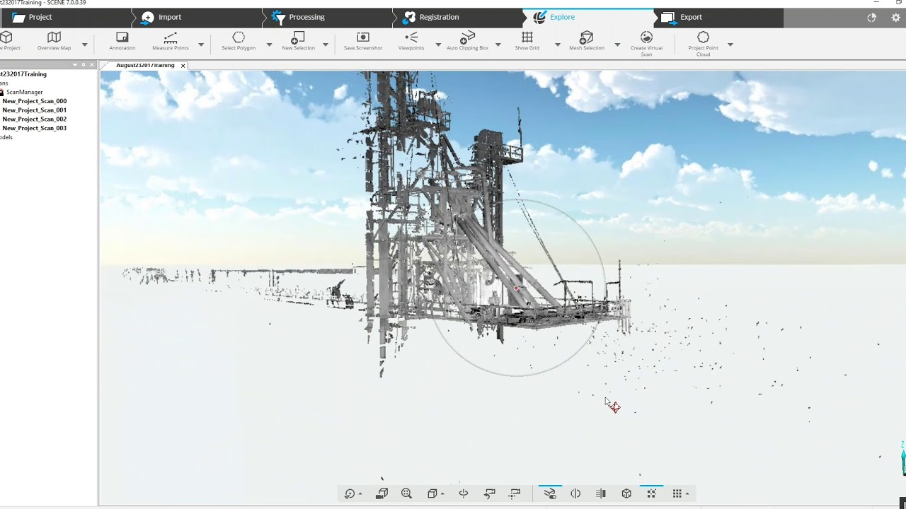 SCENE Creating a Project Point CLoud and Measuring in a Clipbox 23B - YouTube