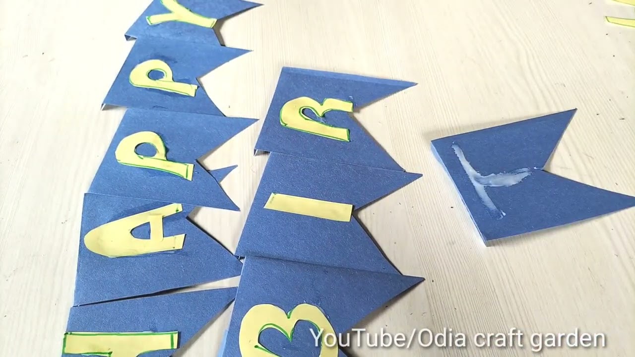 Birthday Decoration craft | DIY Birthday decoration | Happy Birthday ...