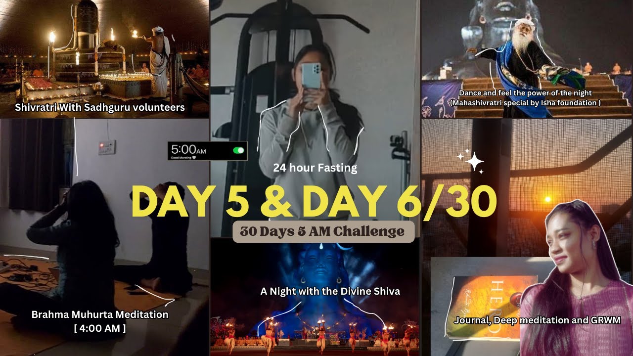 DAY5 & DAY 06|5AM CHALLENGE| 4AM meditation| 24hour fasting |REALISTIC ...