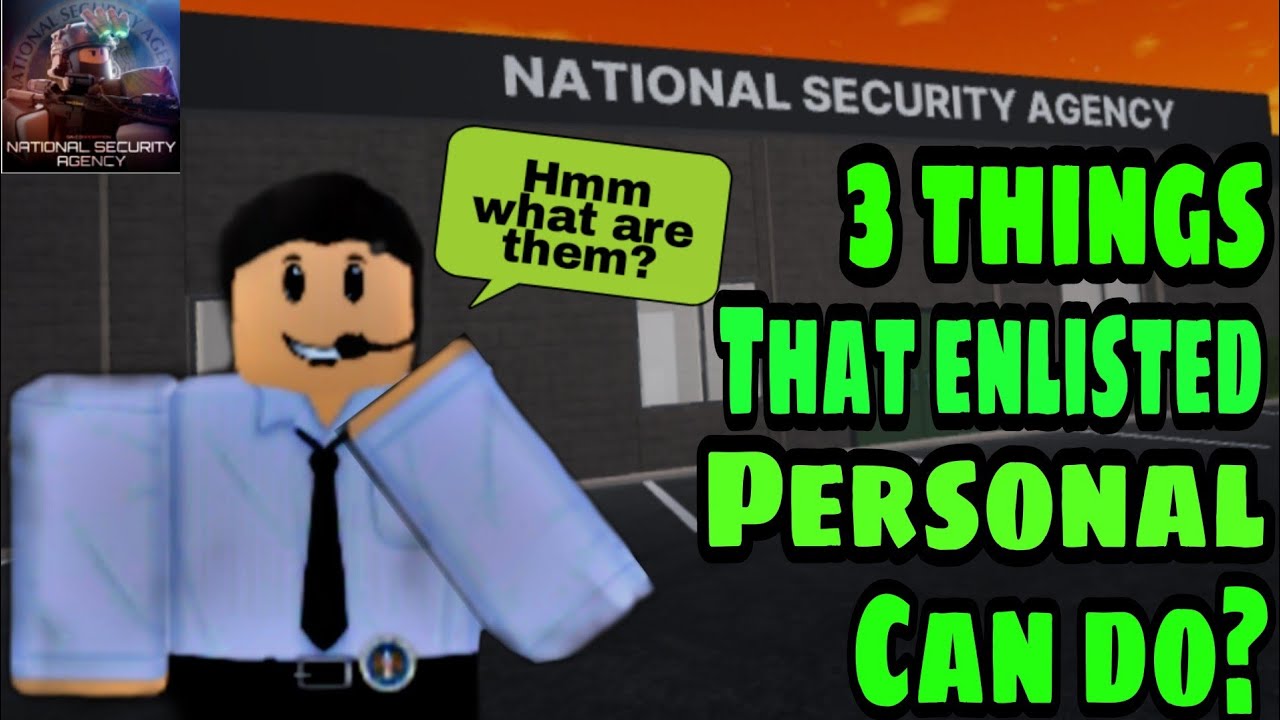What can a ENLISTED do in NSA? [In 1 MIN] | Roblox NSA - YouTube