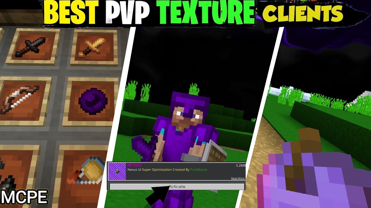 BEST PVP TEXTURE PACK CLIENT FOR MINECRAFT PE 1.21 MCPE LAG FIX CLIENT ...