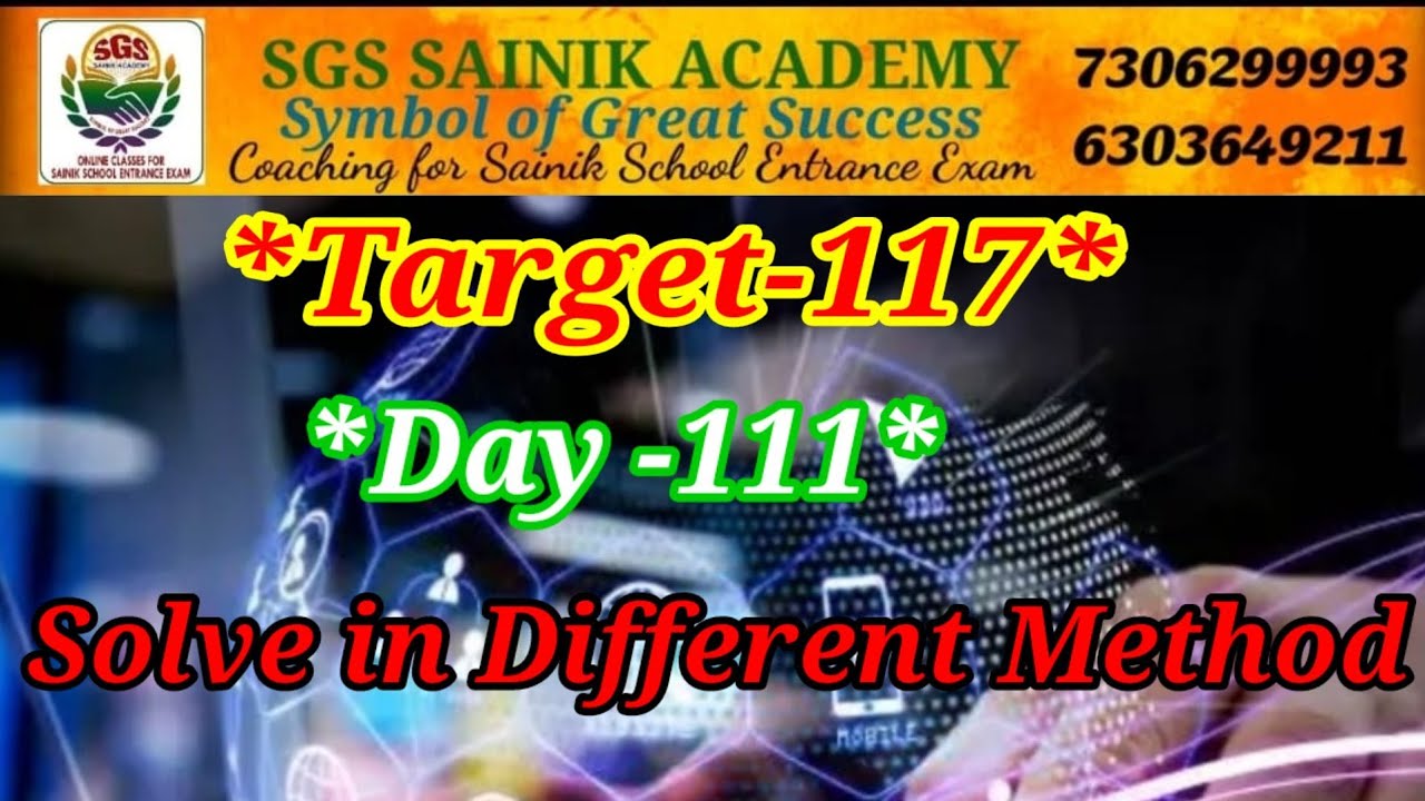 * target-117**Day-111*Day -111Solve in Different Method..... - YouTube