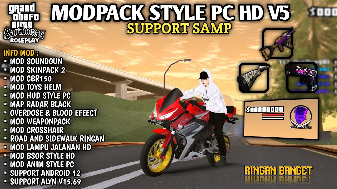 MODPACK STYLE PC HD V5 || SUPPORT GTA SAMP & SUPPORT ANDROID 12 ‼️ ...