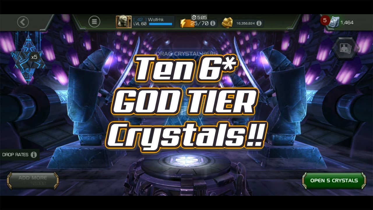 Ten 6* GOD TIER Crystals! - Marvel Contest of Champions MCOC - YouTube