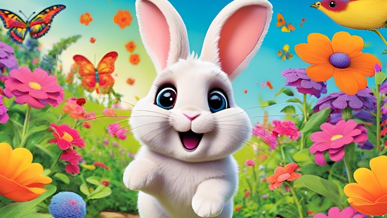 Bunny's Happy Hop !!! #bunny #song #nurseryrhymes - YouTube
