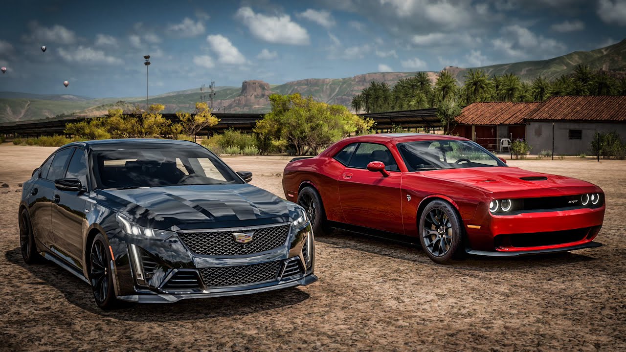 Forza Horizon 5 Drag race: Cadillac CT5-V Blackwing vs Dodge Challenger ...