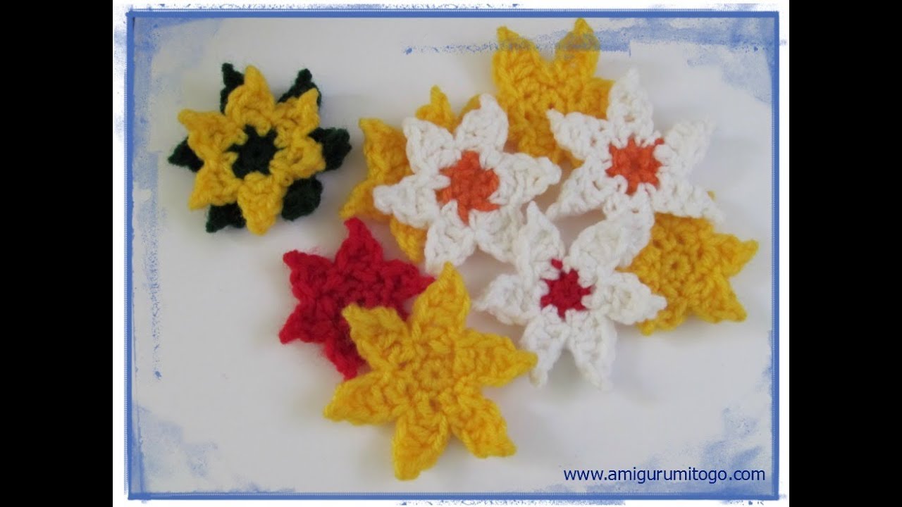 How To Crochet A 6 Point Star - YouTube