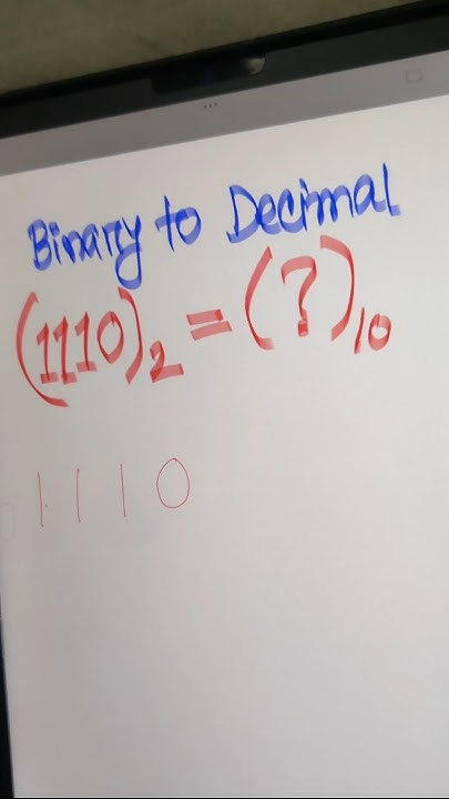 Binary to decimal conversion in number system #tutorial #best #easy # ...