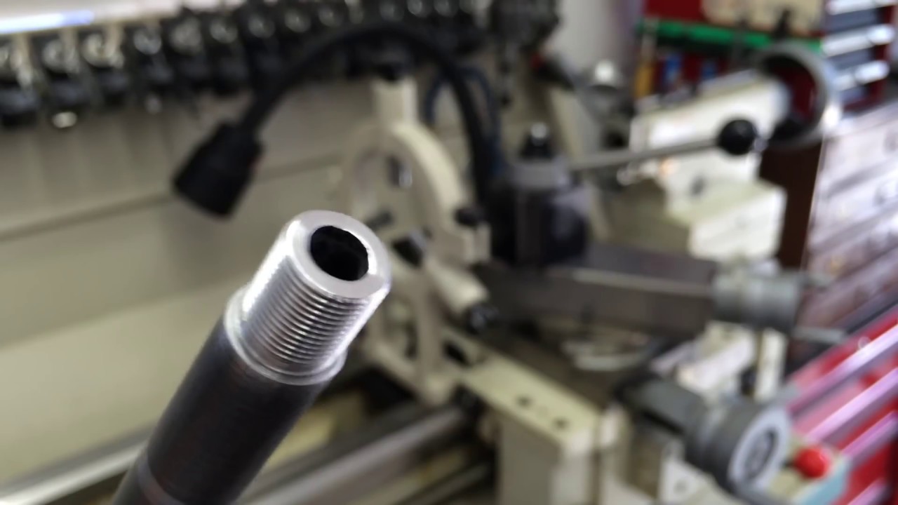 Barrel Cut, Thread & Crown #realraysgarage - YouTube