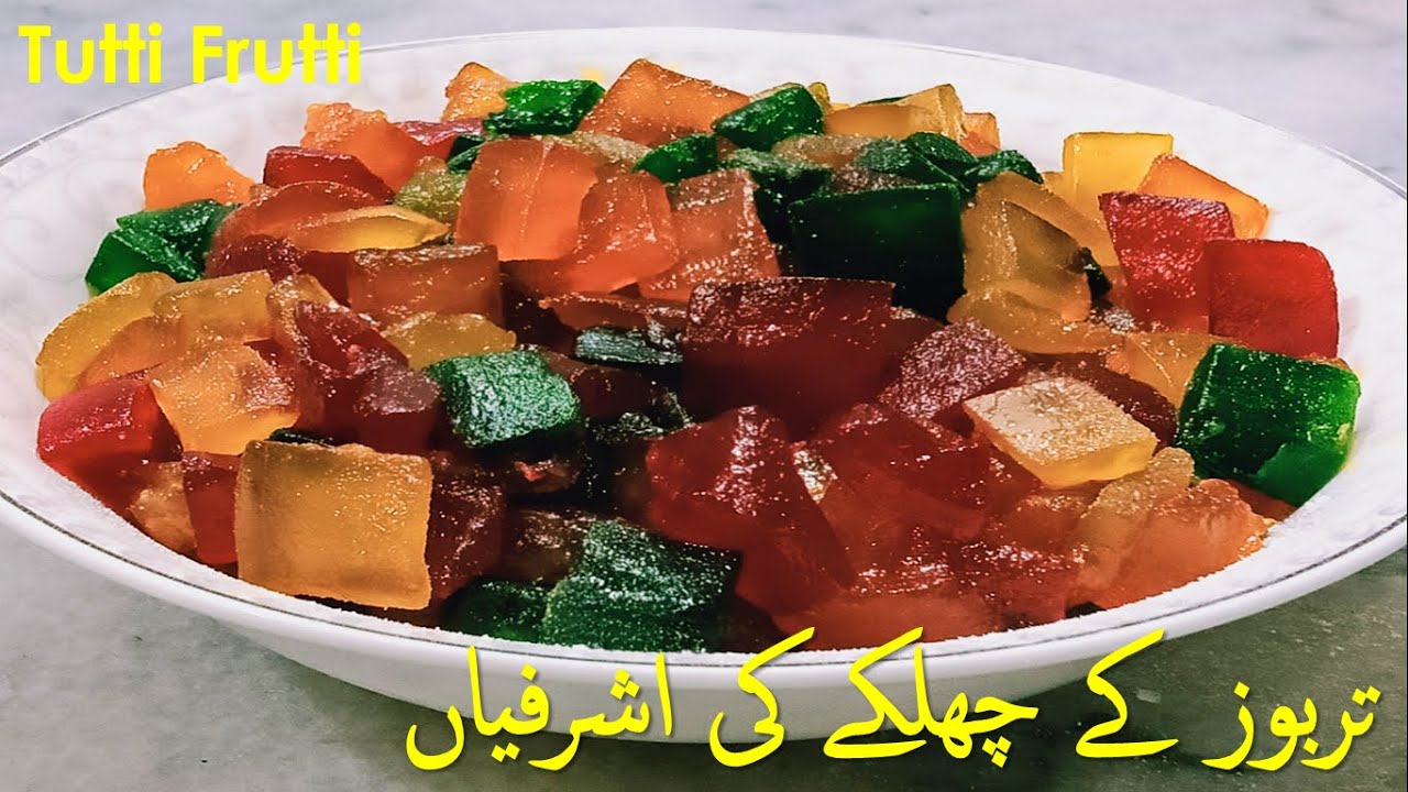 Tutti Frutti Recipe by Flavory Food | Watermelon Ashrafiyan | تربوز کے ...