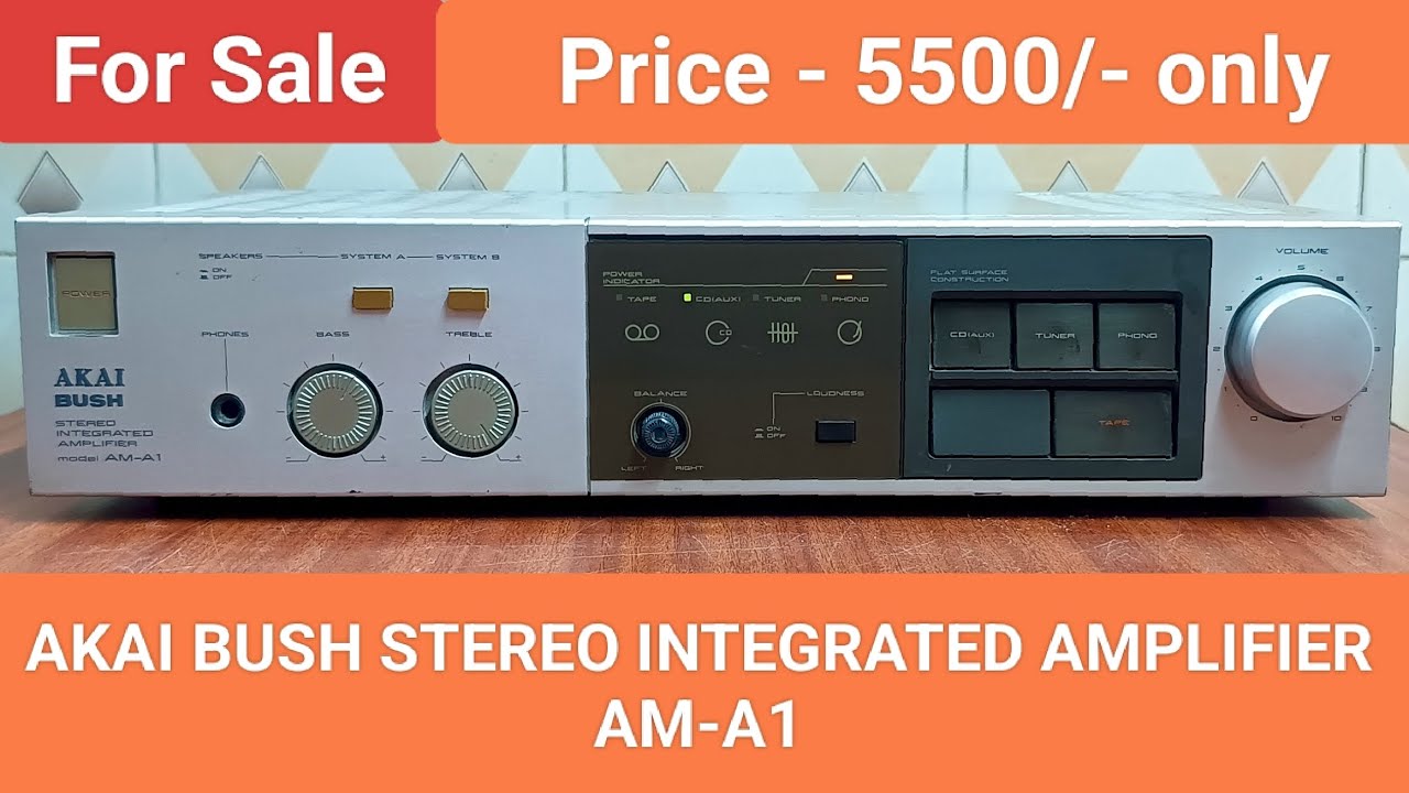 AKAI BUSH STEREO INTEGRATED AMPLIFIER AM-A1 Nice Sound Quality Contact ...