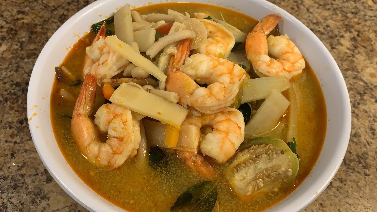 How to Make Hmong Red Curry With Shrimp 👨🏻‍🍳 Qhia Ua Kees Cws Noj Huv ...