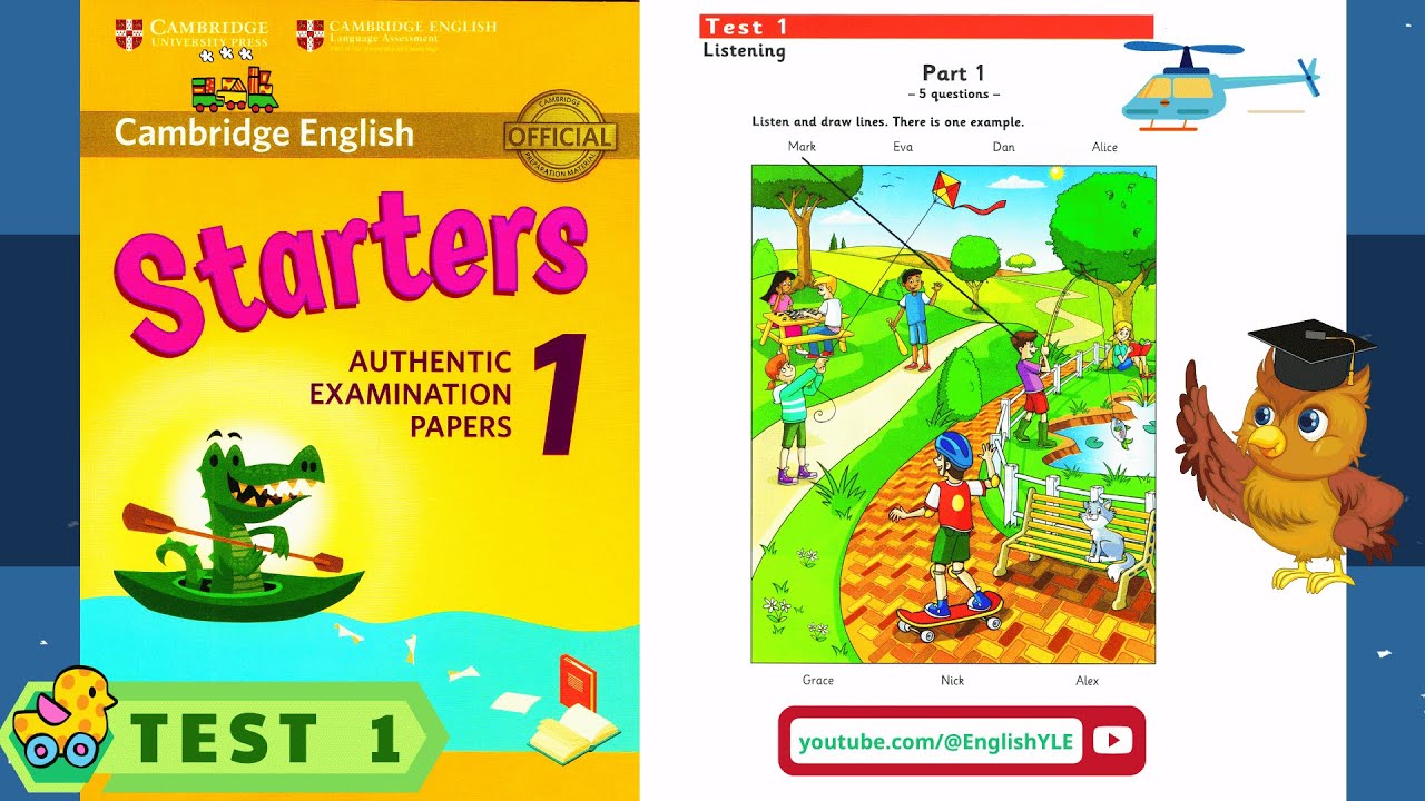 [ Starters 1 - TEST 1 ] Authentic Examination Papers | Listening Test 1 ...
