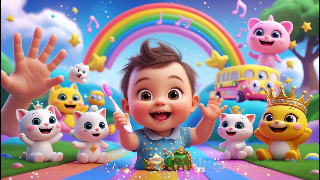 Finger Family + More Nursery Rhymes | Brush Your Teeth, Bingo, Pussy ...