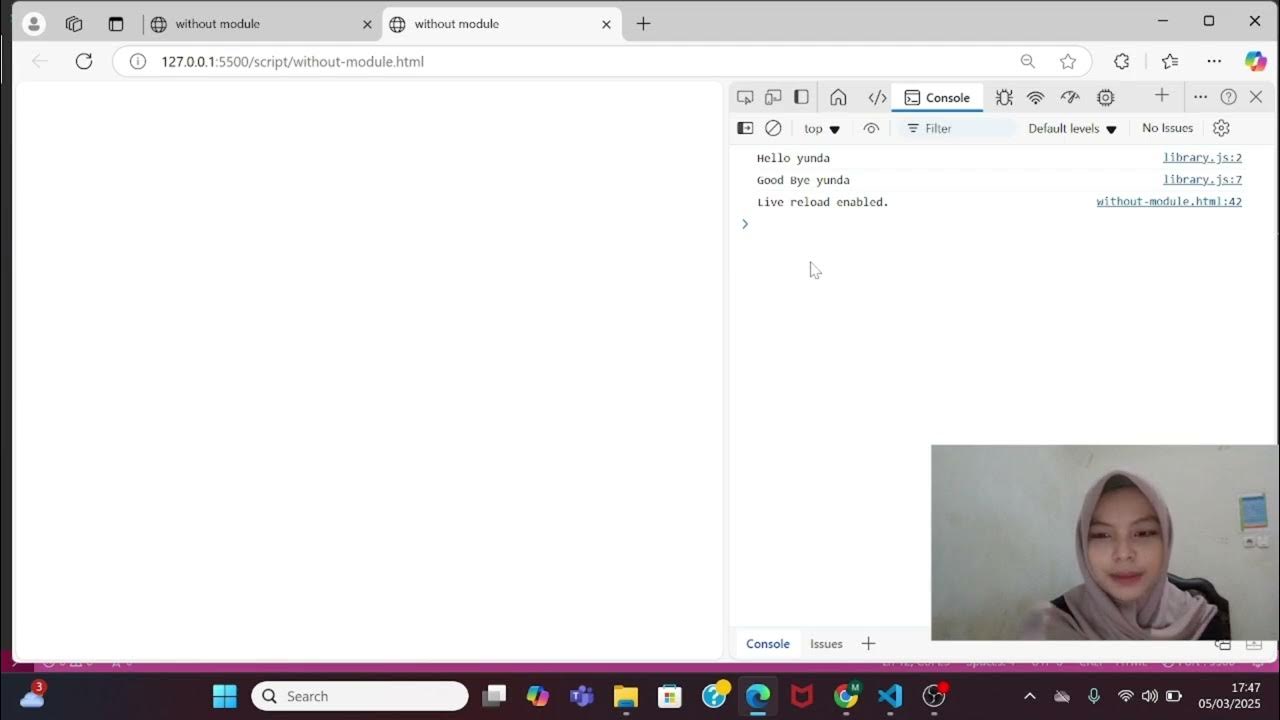 Tugas Pemrograman Berbasis Komponen (Video Tutorial Live Coding Java Script Modules) - YouTube