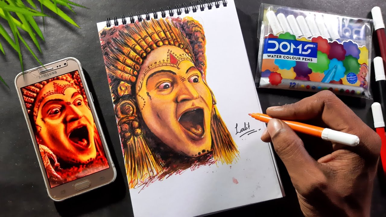 kantara Drawing 🙏🔥 | Rishab shetty Drawing | Timelapse - YouTube