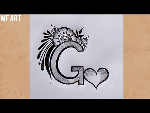How to make G letter tattoo drawing with pencil || amazing pencil letter art video