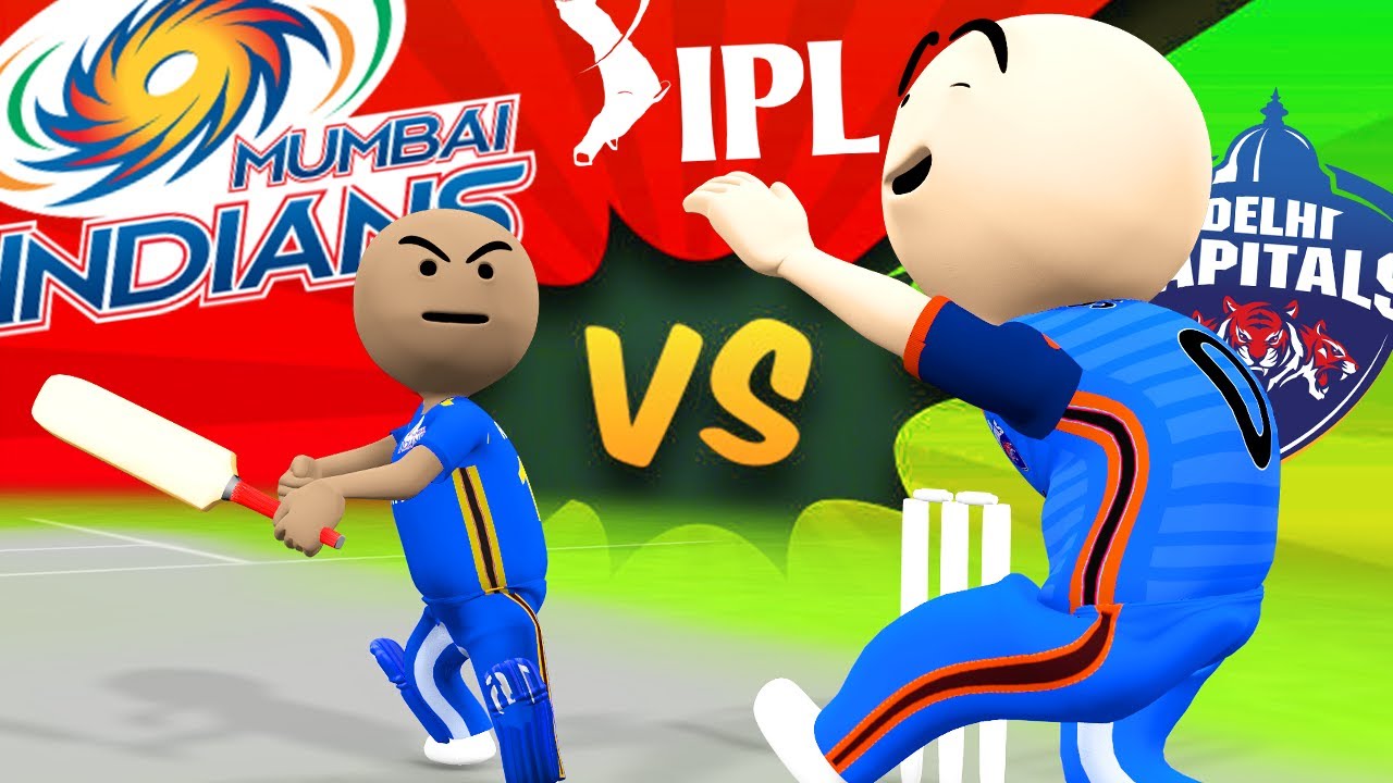 3D ANIM COMEDY - CRICKET IPL 2021 || MI VS DC || MUMBAI INDIANS VS ...